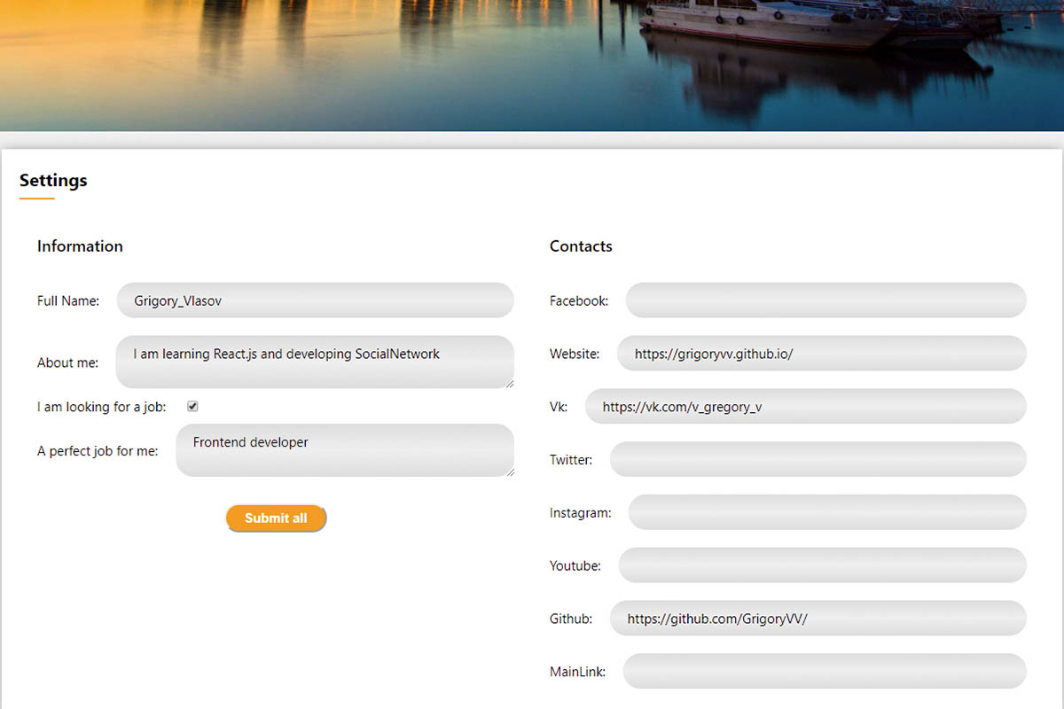 Grigory Vlasov / Reactive Social Network Grigory Vlasov / Reactive Social Network